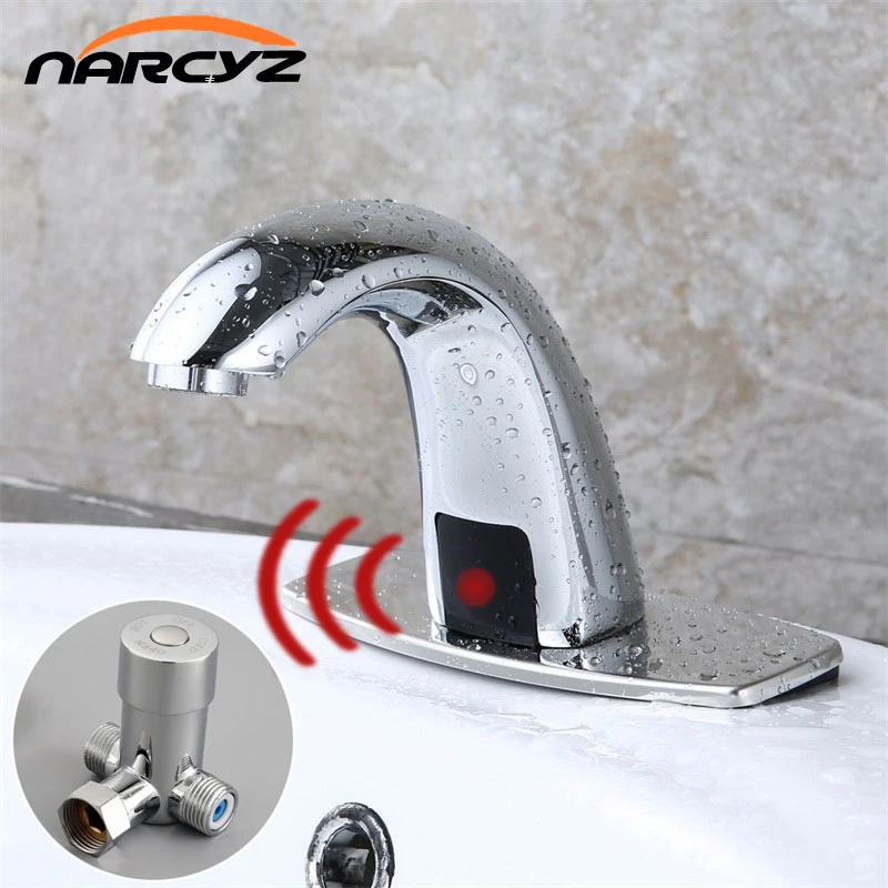 Hot & Cold Bathroom Automatic Touch Free Sensor Faucets water saving ...