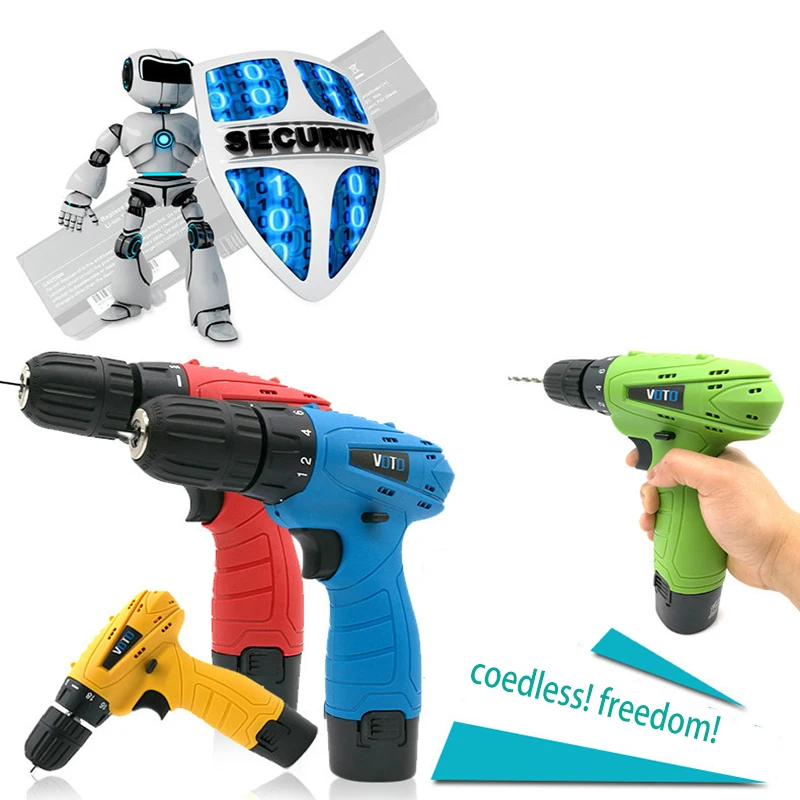 Household Lithium Ion Battery Driver Power Tools Cordless Drill ...