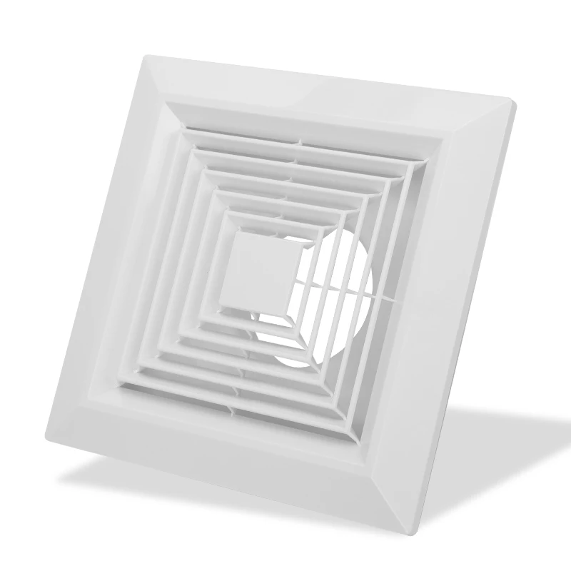Square ABS Ceiling Diffuser Grilles Ceiling Air Vent Diffuser Spring ...