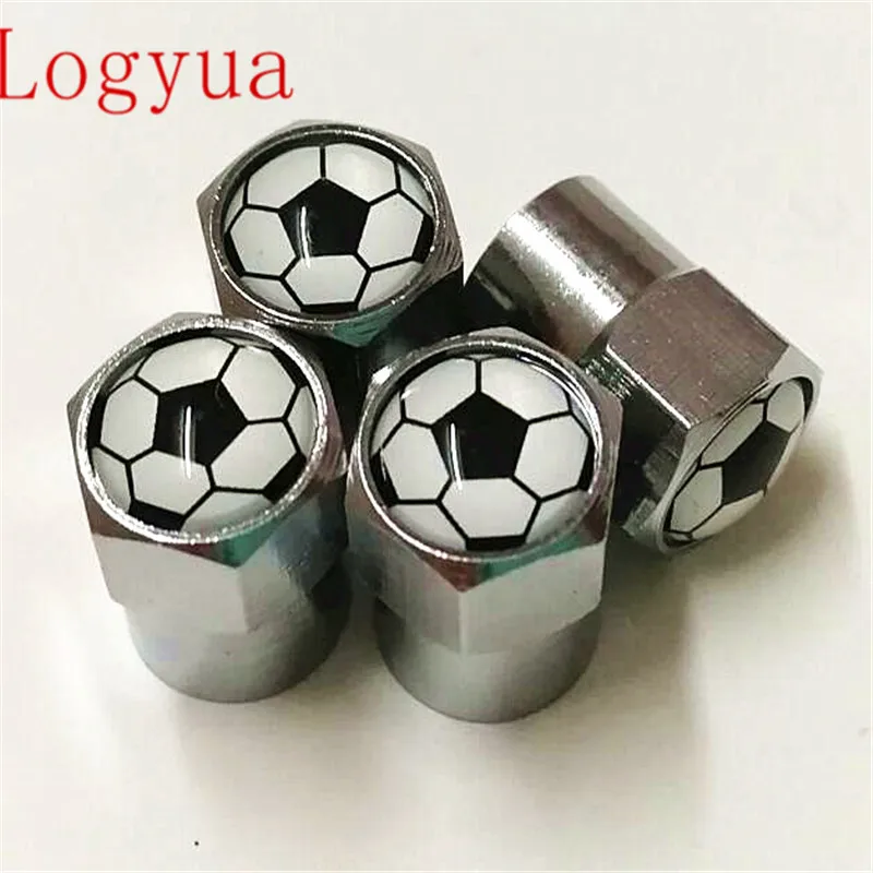 40pcs/lot Car Football Logo Tire Valve Cap Truck Motorcycle Bike Wheel ...