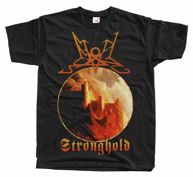 Summoning stronghold t shirt S 5XL 블랙 메탈 블랙 100% 코튼 고품질 브랜드 남성 t 셔츠 캐주얼 ...