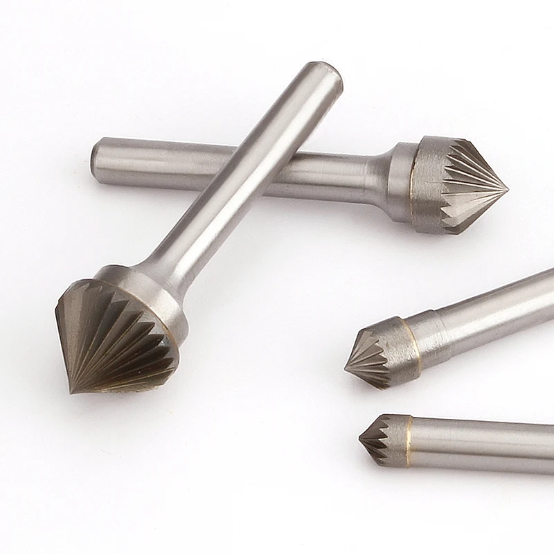 90 degree Conical Alloy Hard Metal Grinding Head 1pcs Wood Carving ...