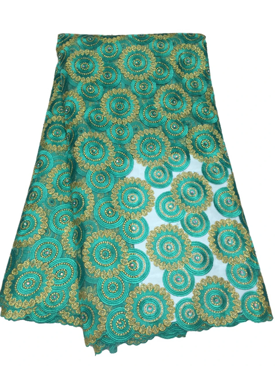 Fashion green color African Lace Fabric For Women High Quality French ...