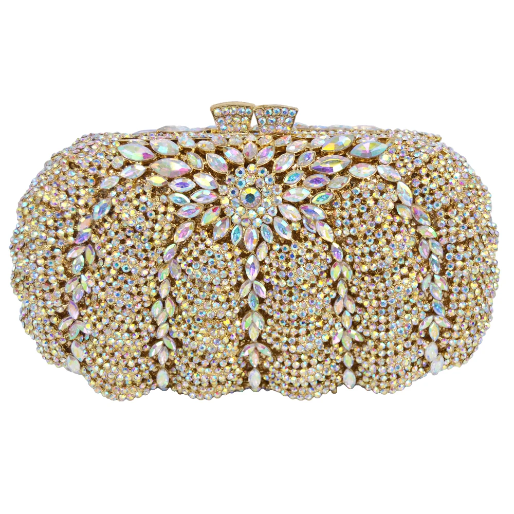 Elegant Luxury Diamond Women Evening Clutch Crystal Party Encrusted Bags Rhinestones Wedding ...