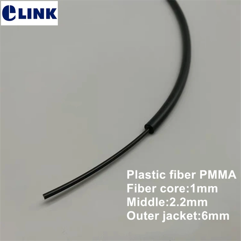 200mtr POF plastic optical fiber PMMA 1.0mm core,outer dia 6mm,Japanese ...