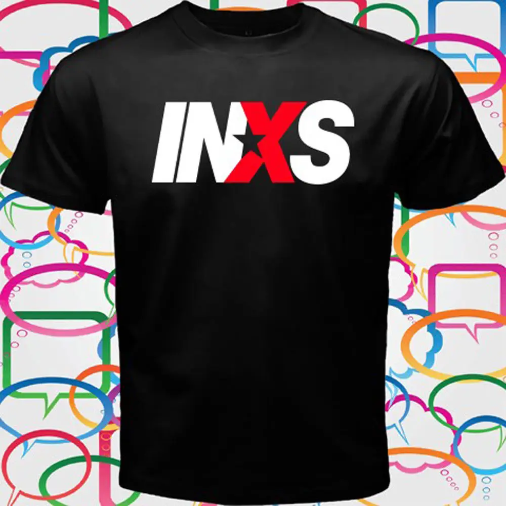 INXS Logo Australia Rock Band Men's Black T Shirt Size S M L XL 2XL 3XL ...