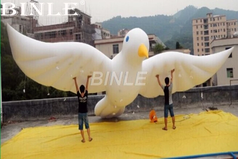 Customized Flying White Bird Model Inflatable For Advertising ...