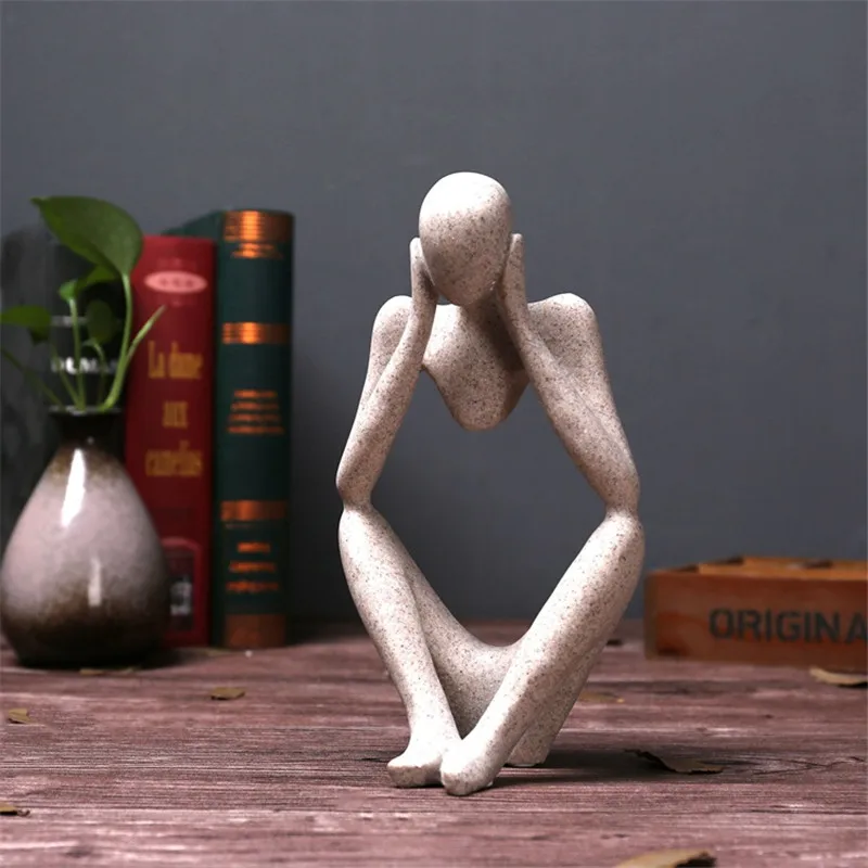 Creative Sandstone Abstract Character Statue - ShopHomy