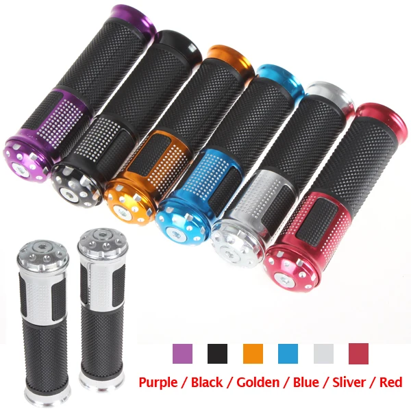 Universal Rubber Motorcycle Handlebar Grips Motorbike Atv Porous Carved ...