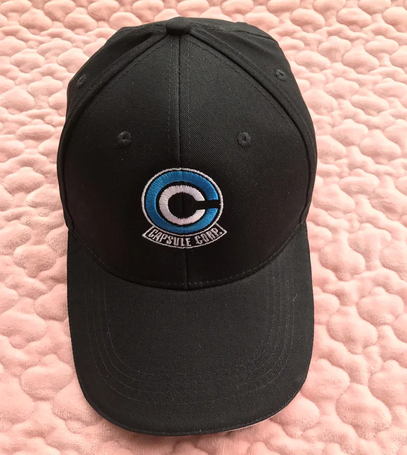 Capsule Corp Embroidery Logo Topee Snapback Hat Black Baseball Cap ...