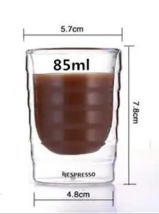 Кофейная чашка Caneca, 1 шт., ручная Выдувная, с двойными стенками, сывороточный протеин ...