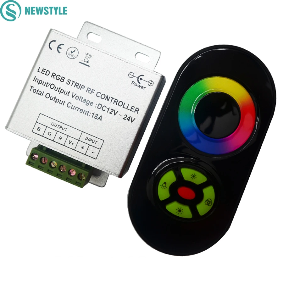 Aliexpress.com : Buy DC 12V 24V RGB LED Controller 5 Keys Touch Remote ...