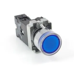1 N/O XB2BW36B1C Momentary Blue Flush Pushbutton Switch With 380VAC ...