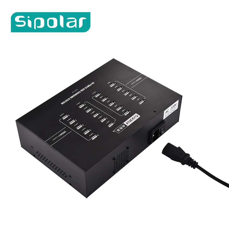 Sipolar 20 Port 110v/220v Usb Charging Station Industrial Usb Charger ...