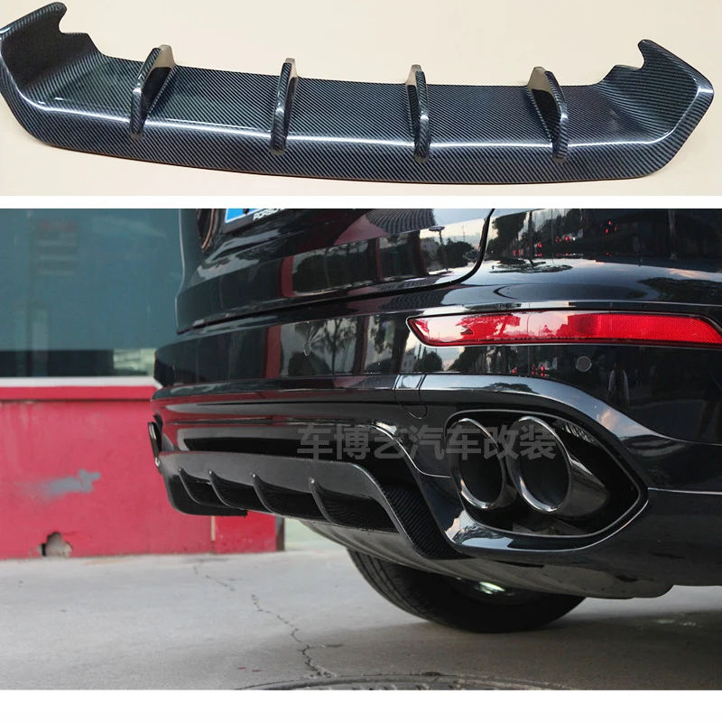 Cayenne Carbon Fiber Car body kit Rear Bumper Lip rear Diffuser For ...