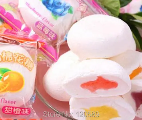 100g Stuffed Marshmallow, Different Tastes Cotton Candy, Chinese Snack ...