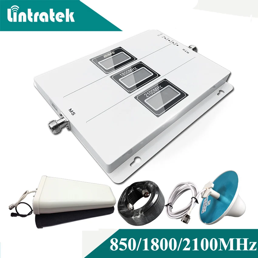 Tri Band 2G 3G 4G 850 1800 2100mhz Tri Band Cellular Signal Repeater ...