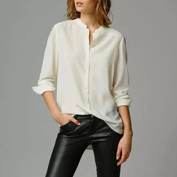 Style Designers Women White Blouse Front Short Back Long Style Blouse ...