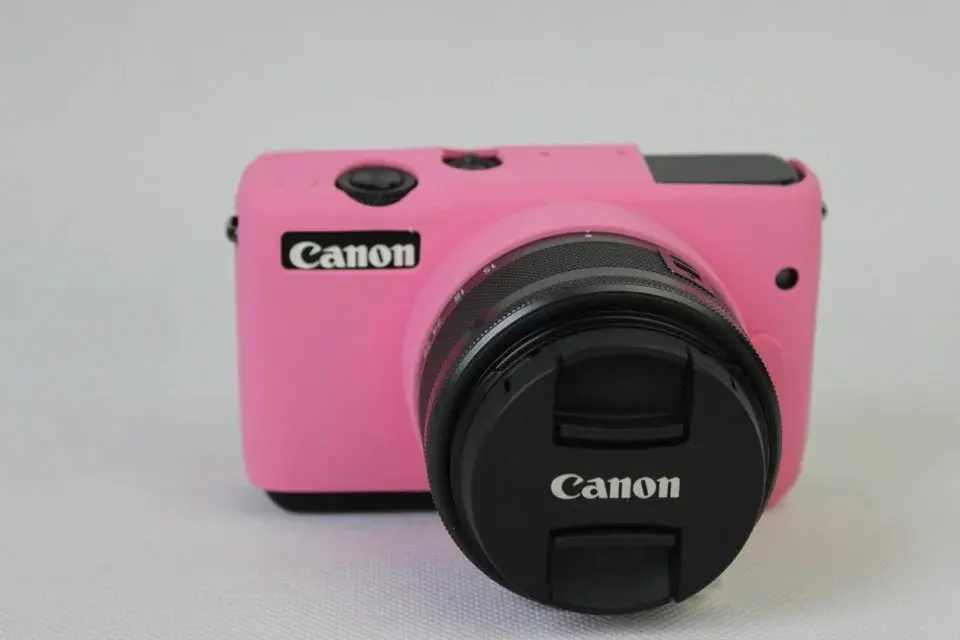 Pink Soft Silicone Rubber Camera Protective Body Cover Case Skin Camera ...