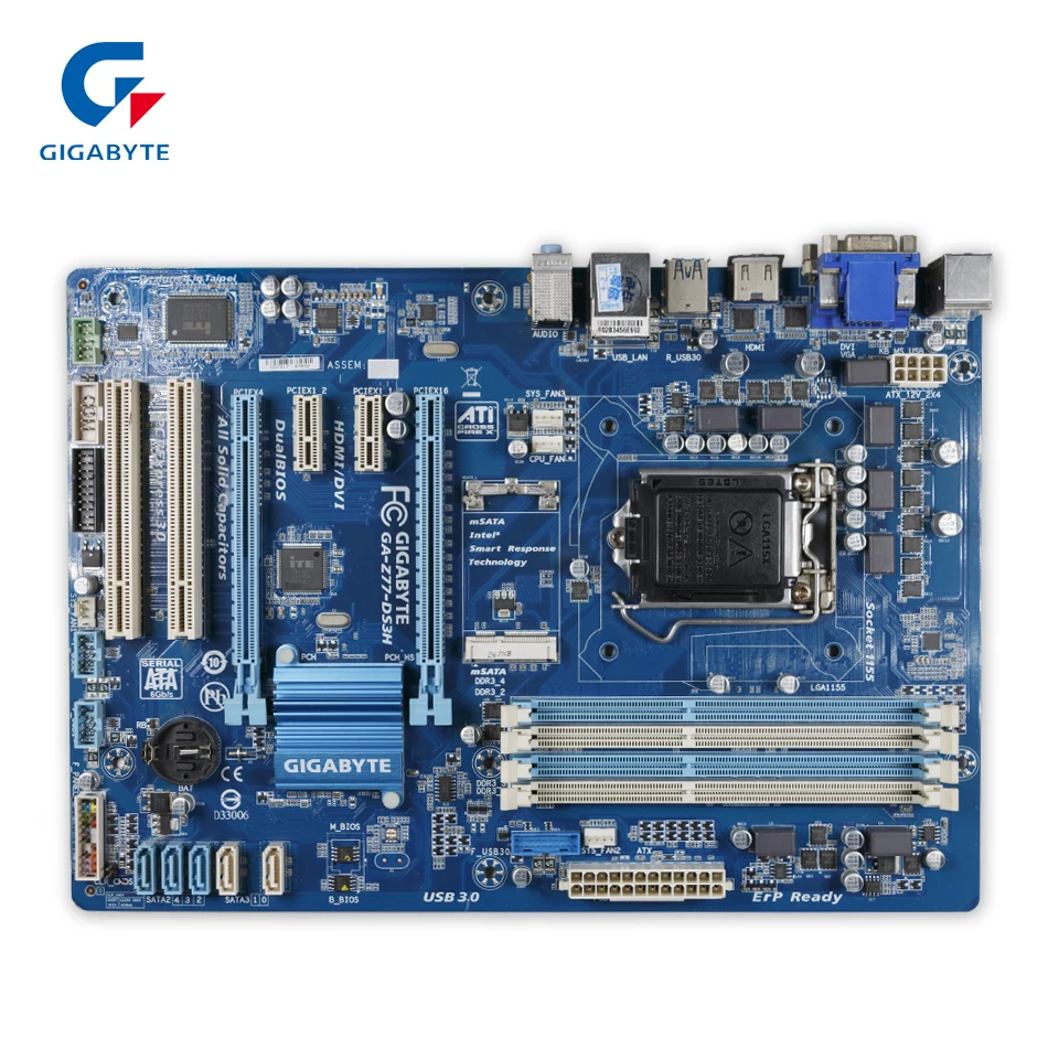 Gigabyte GA Z77 DS3H Z77 DS3H Z77 Desktop Motherboard LGA 1155 Core i7 ...