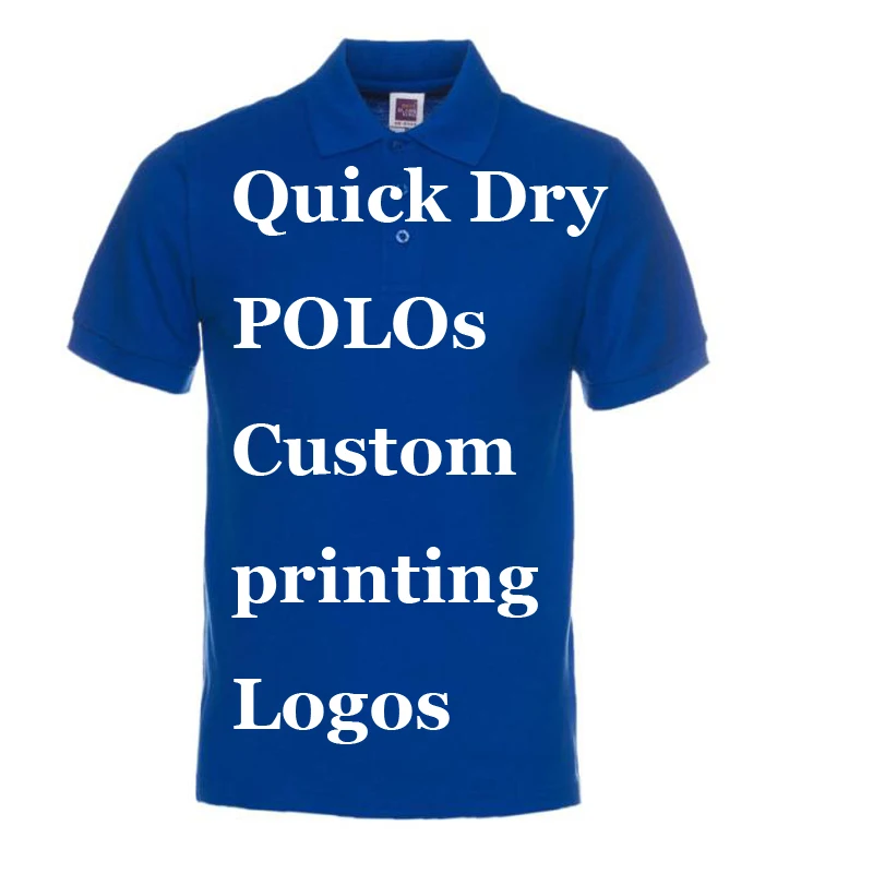Buy Custom Printing Logos Name Quick Dry Polo Shirts