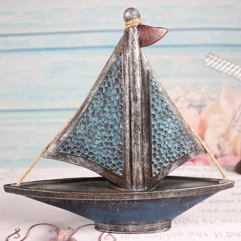 2PCS-SET-Northern-Europe-Mediterranean-style-Sailing-Ship-Model ...