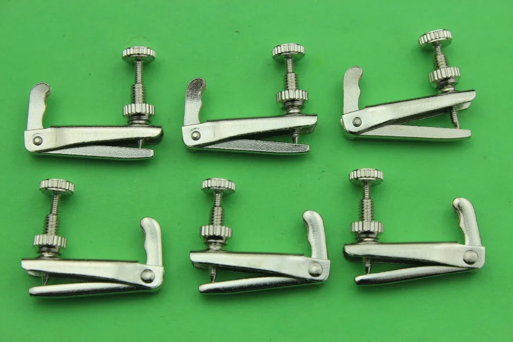 50pcs Silver Violin String Adjuster fine tuners 3/4-4/4 Violin Parts ...