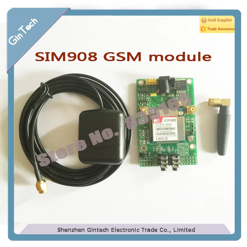 1-set-SIM908-SMS-module-Quad-Band-GSM-GPRS-GPS-With-Antenna-Cable-Cap ...