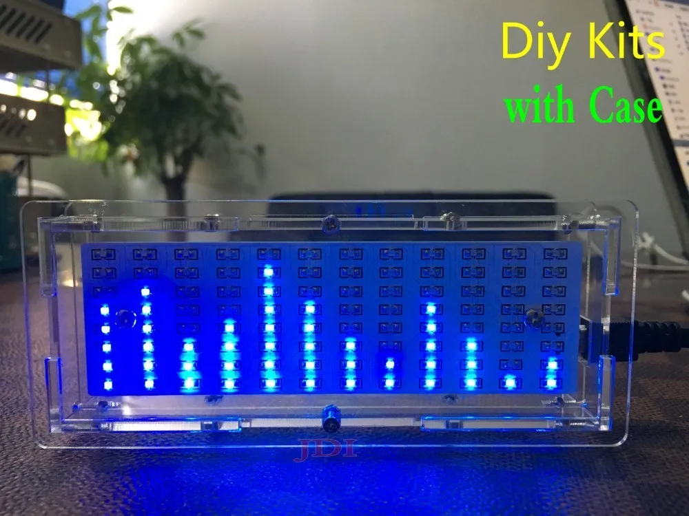 오디오 레벨 표시기 LED 음악 스펙트럼 분석기, MP3 PC 앰프 표시기 모듈, 케이스 포함 DIY 키트, 새 버전|kit diy|kit kitskit led diy ...
