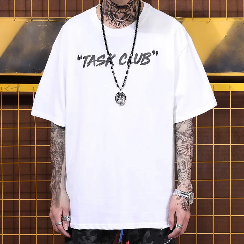 Hip hop summer trend high street T shirt hiphop letter printing student ...