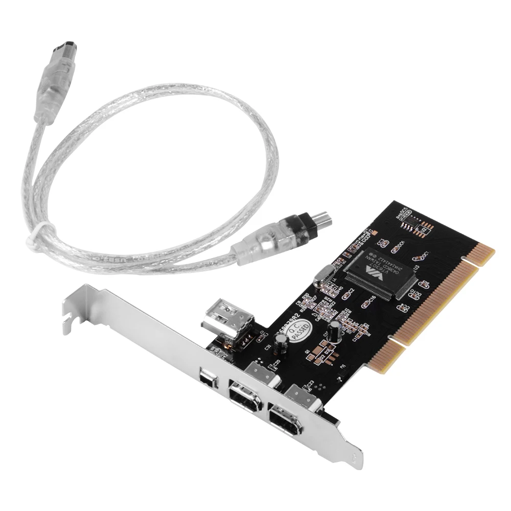 Pci X1 Firewire Controller Card 3 + 1 Ports 1394a-2000 Ieee 1394-1995 ...