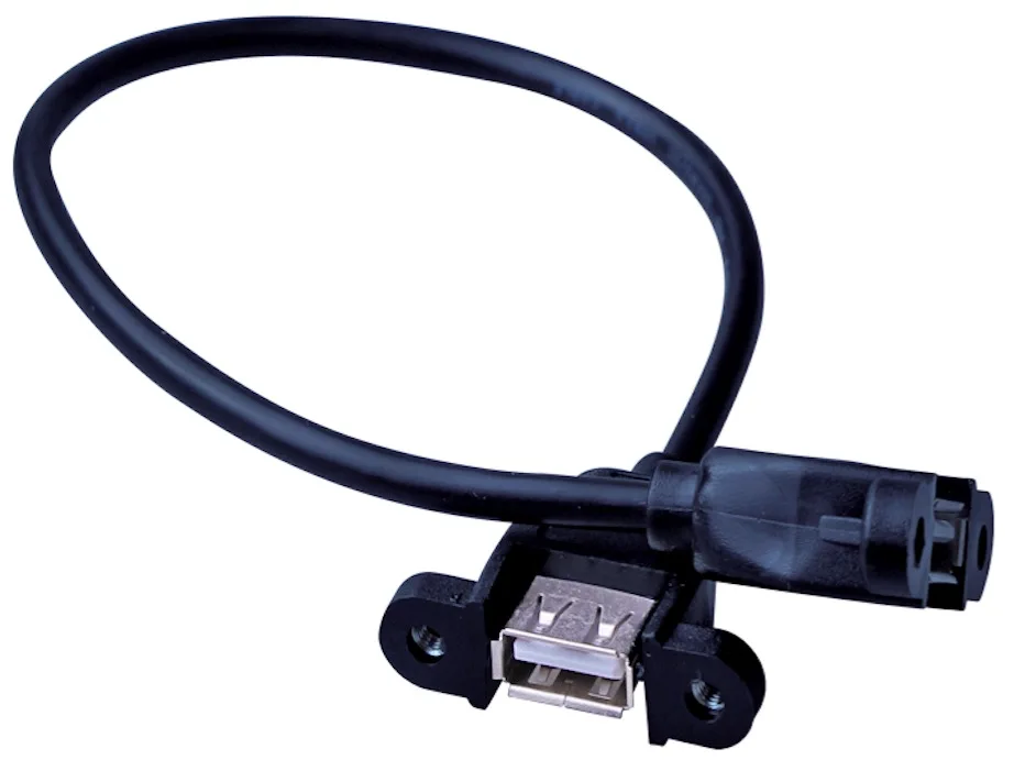 USB-female-to-female-extension-copper-cable-with-screws-holes-wall ...
