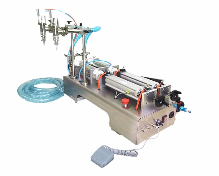 2 Filling Nozzle Piston Pneumatic Liquid Filler, Cooking Oil Filling ...