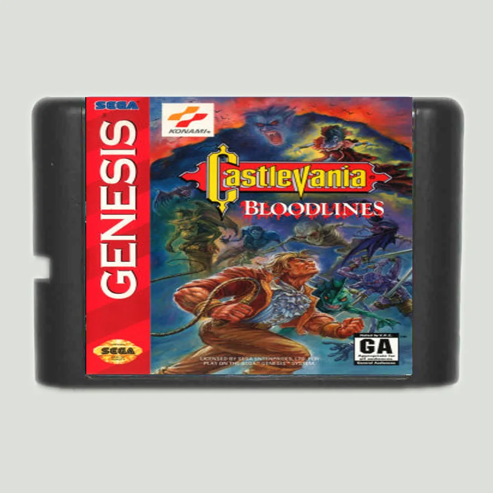 Castlevania Bloodlines 16 bit tarjeta de juego para Sega MegaDrive ...