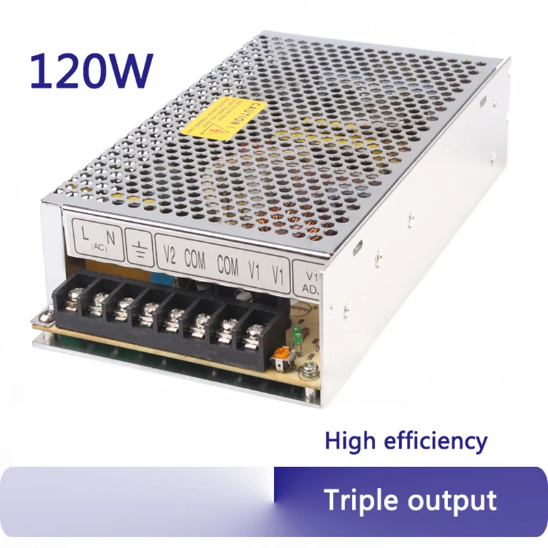dual output 120W DC 5V 12V; 5V 24V switching power supply ac 110V/220V ...