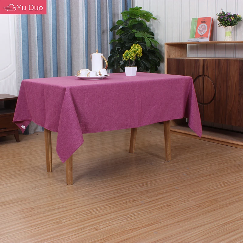 Yu Duo High Quality Pure Colour Solid Color Table Cover Table Cloth For ...