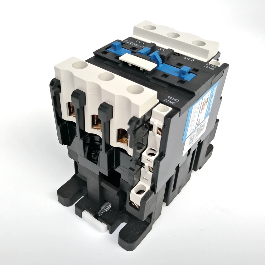 Motor Contactors NC contactor CJX2-65 LC1-D65 Series 380VAC AC contactor CJX2-6511 65A AC 380V ...