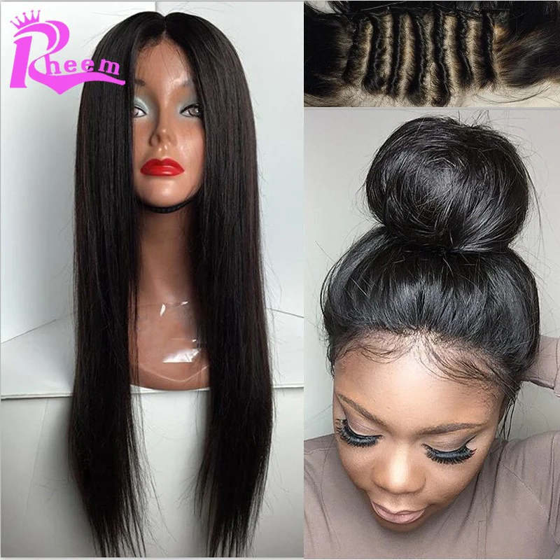 Cheap Full Lace Human Hair Wigs For Black Women Brazilian Silky