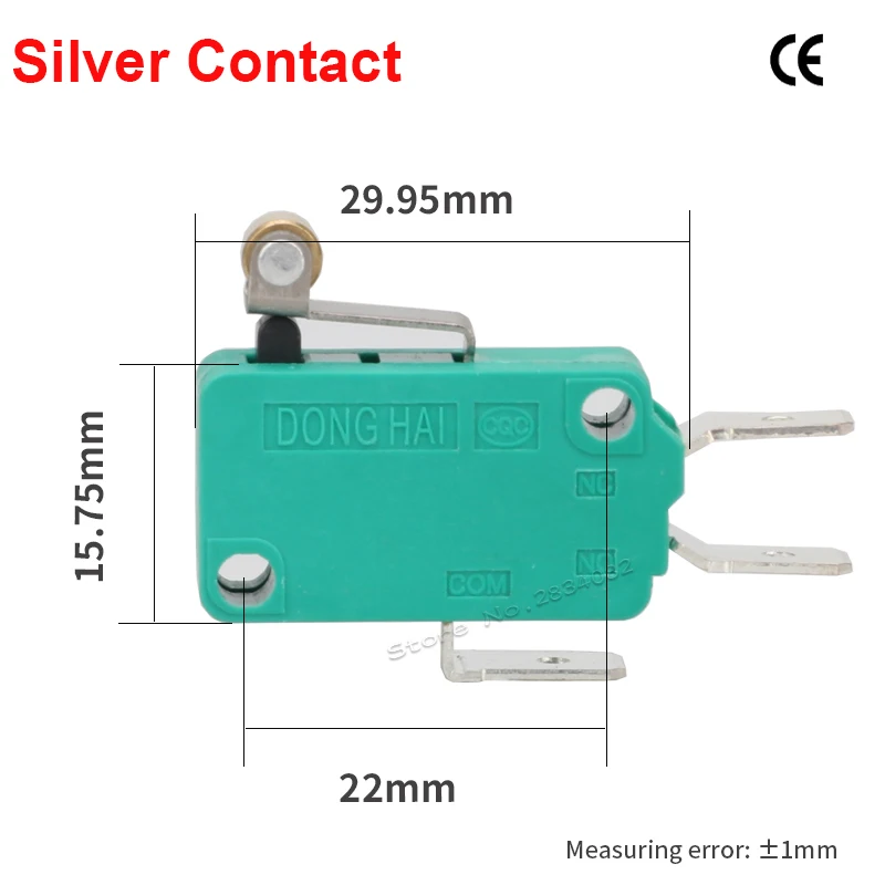 Fielec SPDT 1NO 1NC Panel Mount Roller Plunger Type Micro Switch 16A 125/250V KW3-OZ-2 2PCS ...