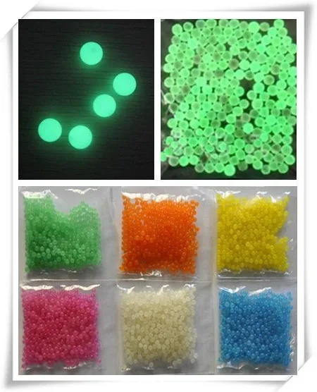 2014 hot sale! 5g/pack luminous beads glowing in dark beads crystal ...