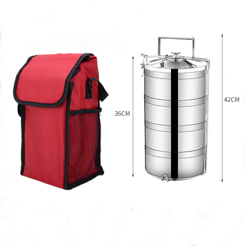 Camping Portable Lunch Box Stainless Steel Bento Box Large Capacity 2 3 ...