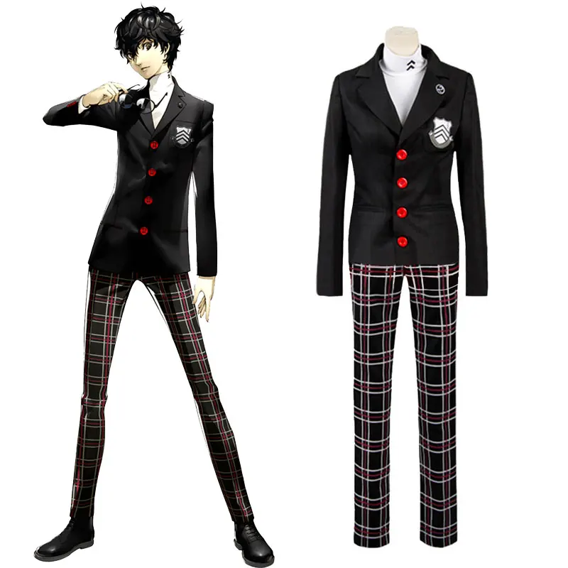 Persona 5 Protagonist Cosplay Costume Akira Kurusu School Uniform Fancy ...