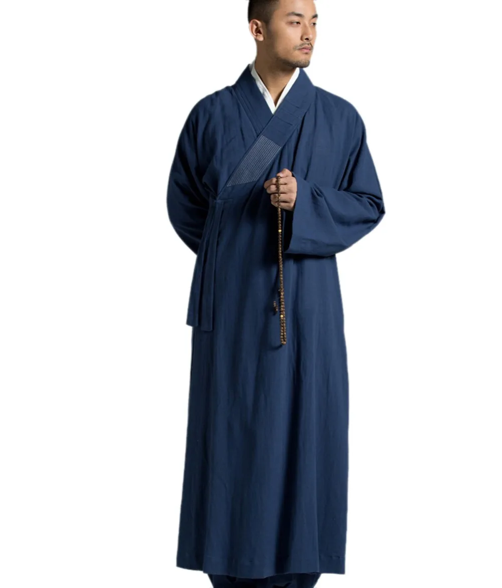 ZanYing Buddhist Monk Robe Vintage Religion Gown Blue S 3XL Summer ZYS28