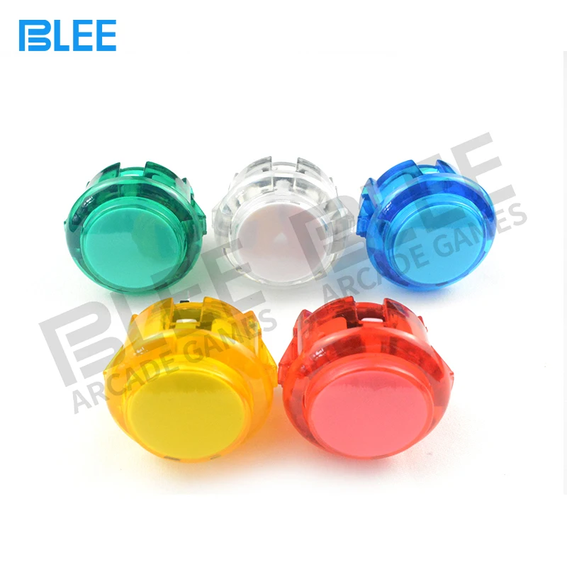 100pcs /lot Arcade push button 30mm transparent round button switch ...
