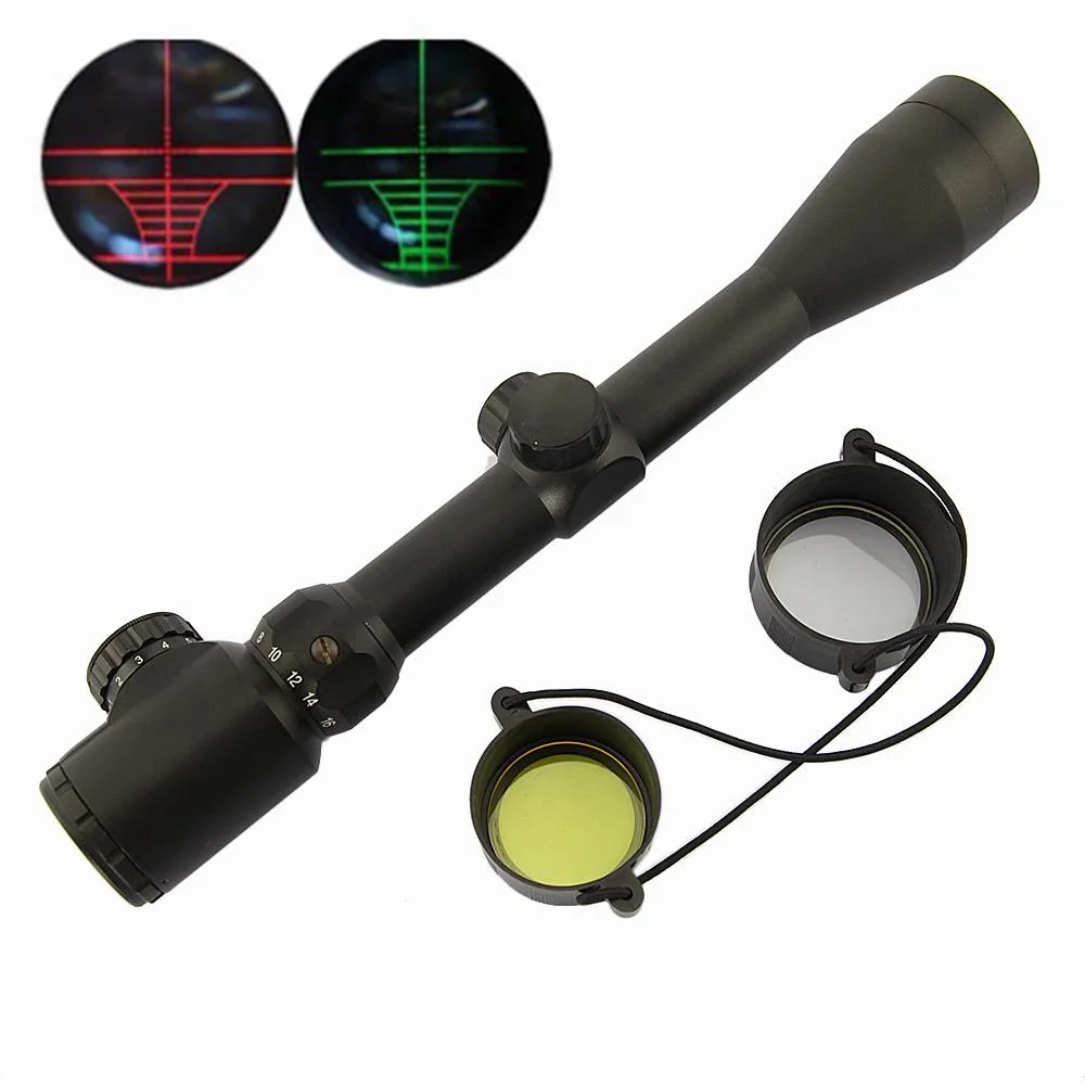 4 16x40 Red Green Dot Sight Hunting Scopes Adjustable Tactical ...