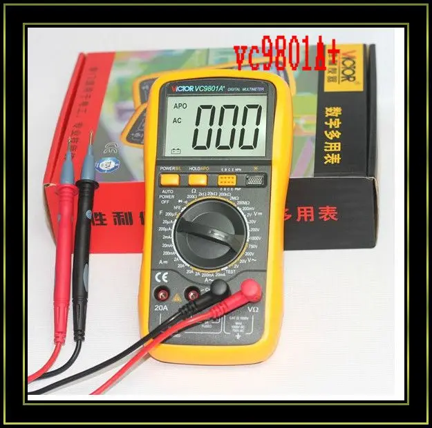 Купить цифровой мультиметр / полная защита цепи / poser vc9801a в интернет-магазине с бесплатной ...