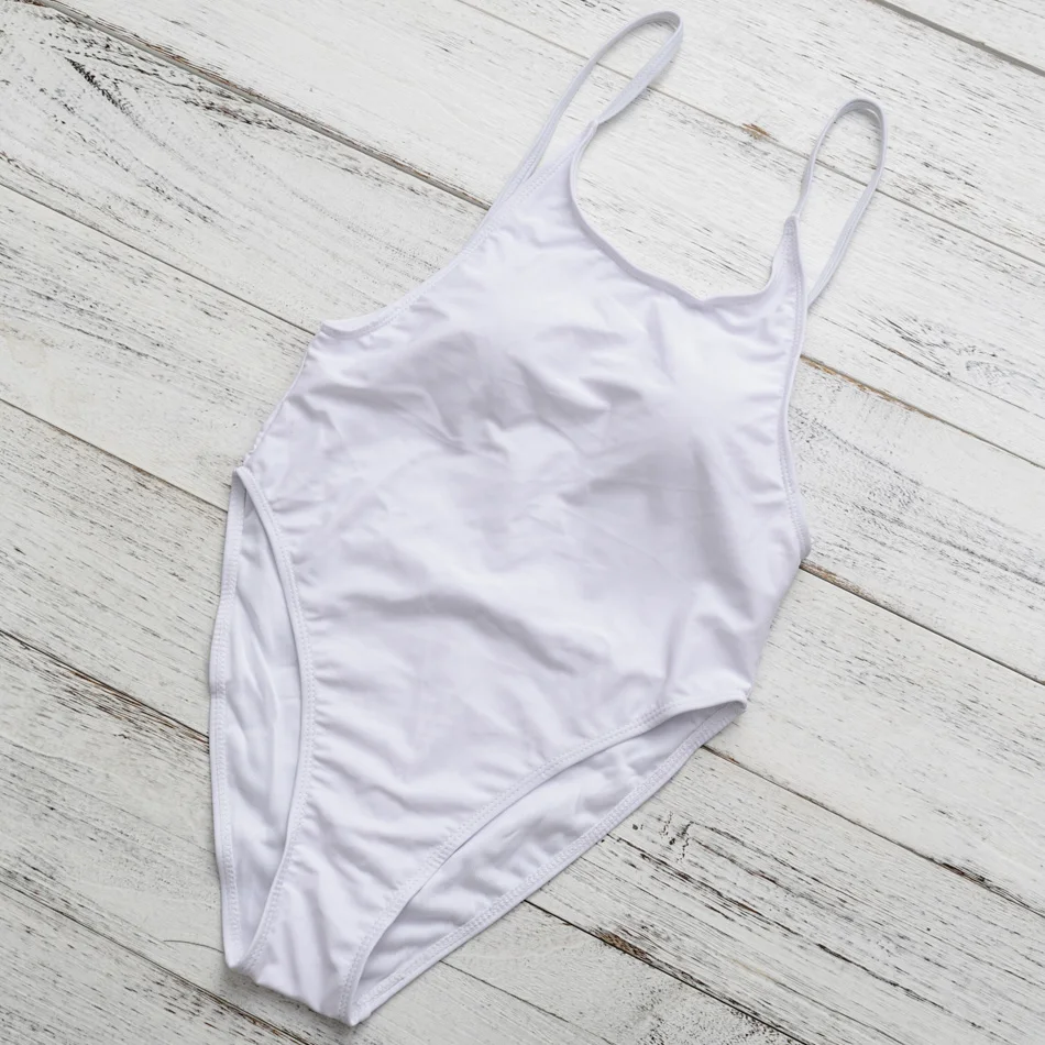 Bonitakinis Brand swimsuits High Waist Solid White Bathing Suits Sexy ...