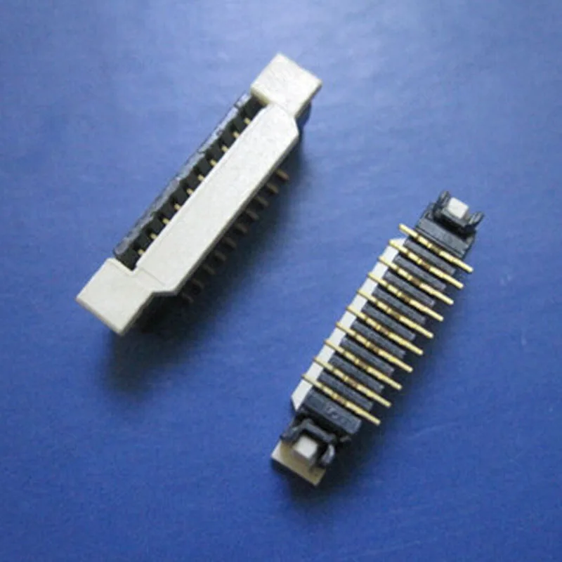 FPC Connector 1.0 Pitch 8 Pin Vertical Pasted Lockable Slotted Feet FPC ...