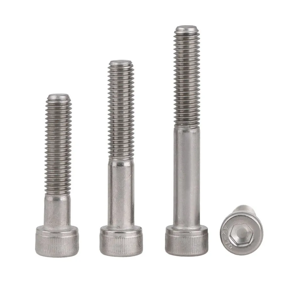 1 10Pcs DIN912 Hexagon Socket Head Cap Screws Partially Threaded 304