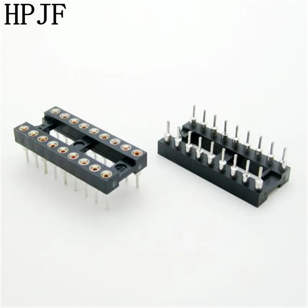 10PCS 18 Pin Round DIP IC Socket Adapter 18Pin Pitch 2.54mm Connector ...